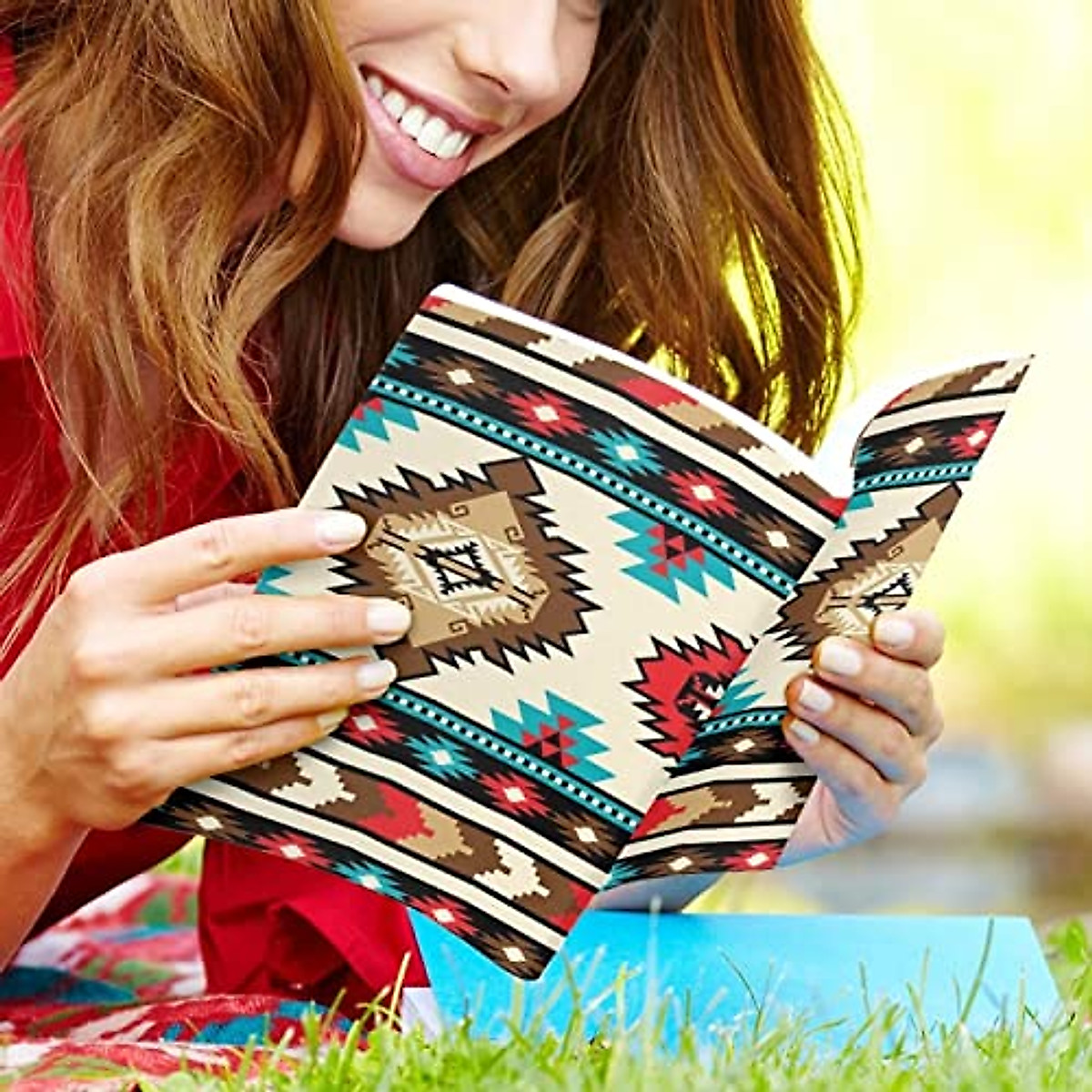 KUIFORTI Aztec Hippie Tribal Book Covers for Paperback,Boys Girls Notebook Protector Book Pouch Sleeves Textbook Jackets Up to 9 * 11 Inch,Universal Fit Most Hardcover Book