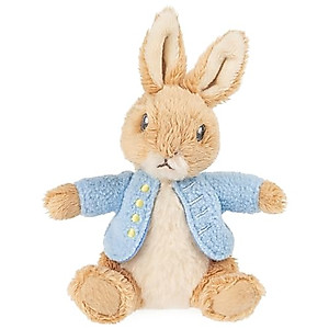 GUND Beatrix Potter Peter Rabbit Easter Basket Sensory Toy Playset, 4-Piece Plush Toy Playset for Ages 1 and Up, 8.5”