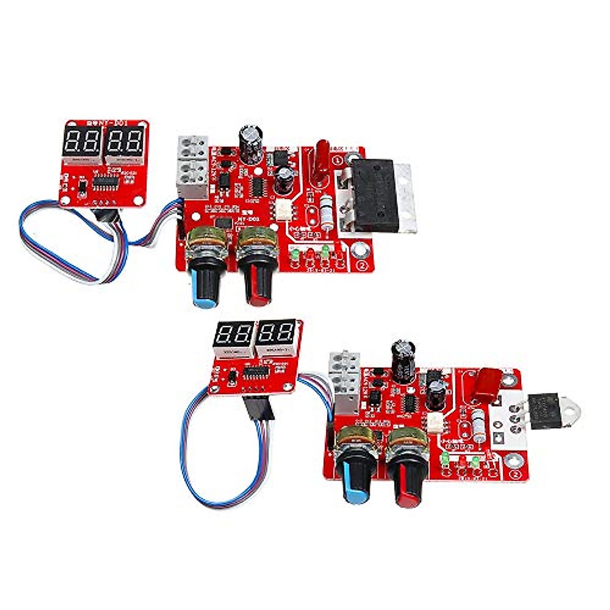 Taidacent NY-D01 DIY Spot Welder Controller 40A Adjustable Spot Welding Time and Current Controller Digital Display Spot Welding Machine Transformer Control Board (40A spot welder control panel)