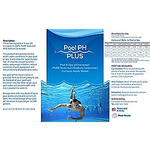 pH Increaser for Hot Tub & Pool | Pure Soda Ash, Sodium Carbonate | 15 lb