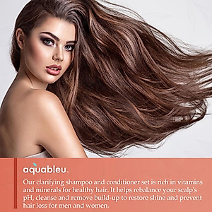 Apple Cider Vinegar Shampoo and Conditioner Set - Clarifying and Restorative For Scalp While Deeply Nourishing Ends - Sulfate Free - Safe For Color Treated Hair - 16oz