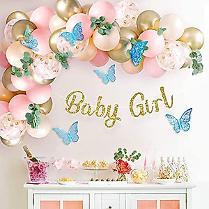 JANESOTO 72 Pcs 3D Butterfly Wall Decor, Blue Butterfly Wall Decals 3 Sizes 3 Styles, Metallic Wall Stickers for Girls Bedroom Nursery Classroom Cake Wedding Party Decoration DIY Gift