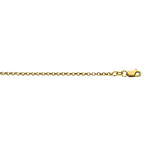Ritastephens 10k Solid Yellow Gold Rolo Chain Ankle Anklet 11 Inches