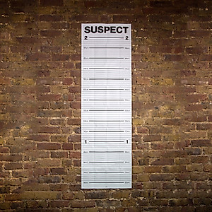 Suck UK | Mugshot Height Chart | Photo Backdrop & Growth Chart for Kids | Adult Party Props Or Playroom Wall Decor | Funny Posters & Height Chart for Kids | Mugshot Wall Hanging for Kids Room Decor