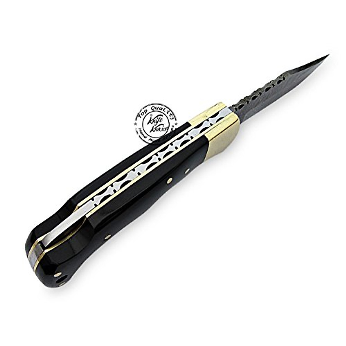 Buffalo Horn 6.5'' 100% Handmade Damascus Steel Folding Pocket Knife 100% Prime Quality