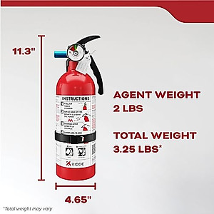 Kidde Fire Extinguisher for Home & Office Use, 5-B:C, 3.2 Lbs., USCG Approved with Strap Bracket (Included)