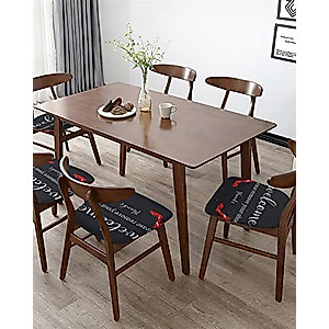 PRINT PICTURE ARTHOME Chair Covers for Dining Room Set of 6, Removable Washable Office Chair Cover, Welcome Red High Heels Chair Cushion Covers for Bar Stool Kitchen 13.4"-18"