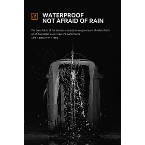 Laptop Backpack, 15.6" Work Backpack Travel Backpack Waterproof with USB Charging Port, 15.6" Laptop Business Backpack, 25L Men's Women's Travel Gift, Black