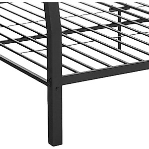 Bellemave Full XL Over Queen Metal Bunk Bed with 2 Ladders, for Kids Teens Adults - Sandy Black