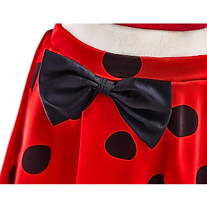 Lito Angels Toddler Girls Ladybug Polka Dots Swimsuit Bathing Suit Poolside Swimwear Tankini Two Piece Set Size 4T