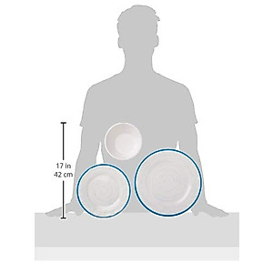 Pfaltgraff 12-Piece Melamine Dinnerware Set - Trellis Blue