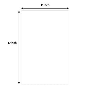 Golden State Art, Uncut 11x17 White Mats Matboards, Acid Free, for Photos, Frames, DIY Projects (10 Pack, 11x17 Inches)