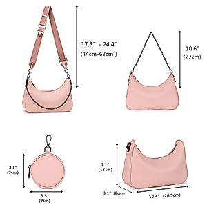 YALUXE Leather-Crossbody-Bags-for-Women Fashion Shoulder Handbag with Coin Purse