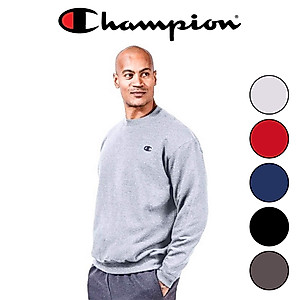 Champion Big and Tall Sweatshirts for Men – Men Crewneck Sweatshirt Big and Tall Black