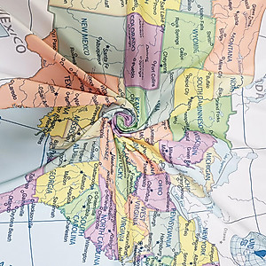 TOMOZ United State Map Tapestry, US Maps Tapestries for Kids Student, Educational Tapestry Wall Hanging for Classroom Bedroom Living Room Dorm Decor 60 x 51Inch