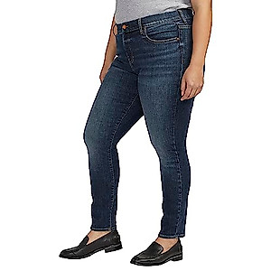JAG Jeans Women's Plus Size Maya Mid Rise Skinny Leg Jeans, Night Flight Blue, 18 Plus