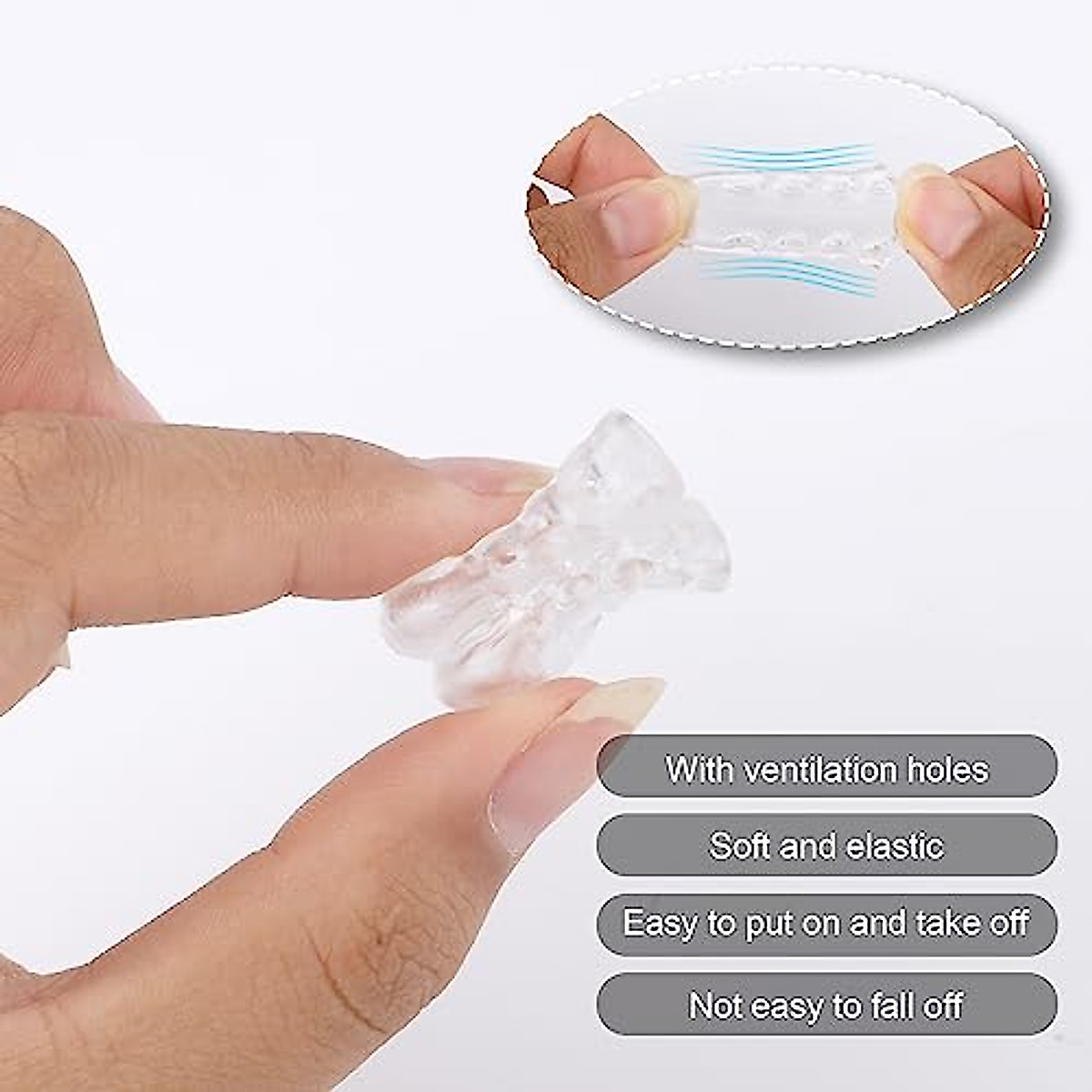 30pcs Silicone Anti-Friction Toe Protector, Breathable Toe Protectors Clear Toe Covers Silicone Toe Guards Soft Toe Sleeves for Women Men