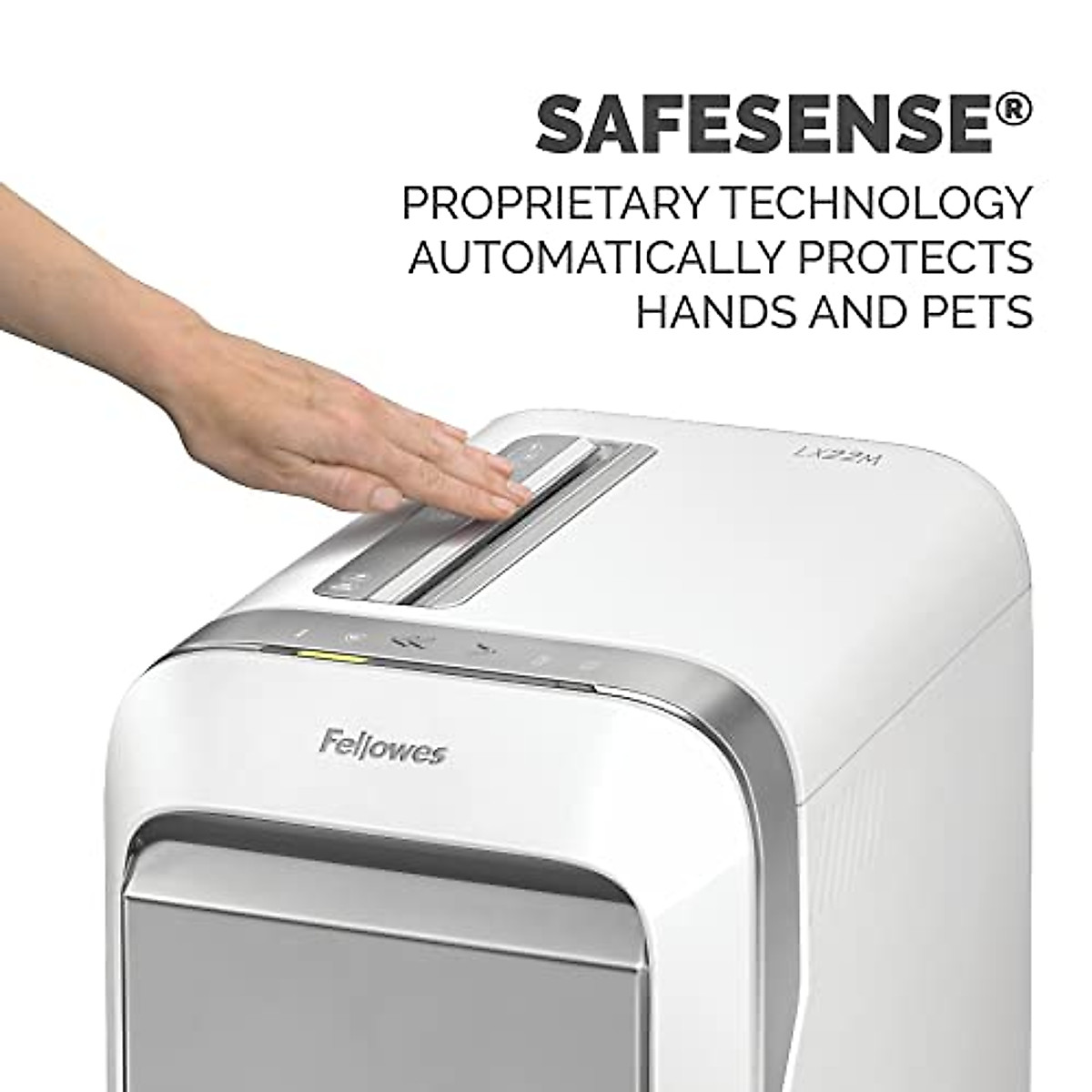 Fellowes ‎Powershred LX22M 20-Sheet 100% Jam-Proof Micro Cut Paper Shredder for Office and Home, White 5263201