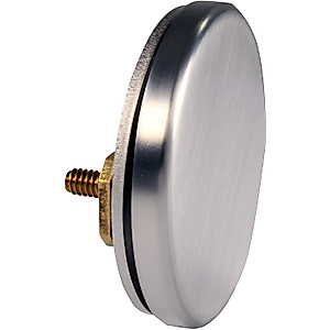 Westbrass D398RK-50-20 1-1/2" NPSM Coarse Thread Mushroom Tip-Toe Bathtub Drain Stopper with Illusionary Overflow Faceplate, Stainless Steel (50-Pack)