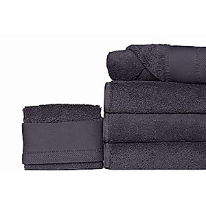 SELVEE Wash Cloth 100% Egyptian Cotton Grey (Stardust) Wash Clothes for Face and Body- Soft & Luxury Face Cloths for Washing Face and Body, Premium Face Towels 650 GSM, Pack of 5 (12"X12")