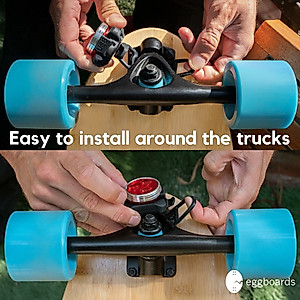 eggboards Led Skateboard Lights Underglow - Longboard Lights USB Rechargeable Front and Back. Ideal Electric Skateboard Lights Kit Accessories