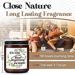 MULCHUM Housewarming Gifts for New Home Lavender Scented Candles Gift for Women Unique Apartment Present for Newlyweds Couple Homeowners Neighbors Families Friends (Brown y)