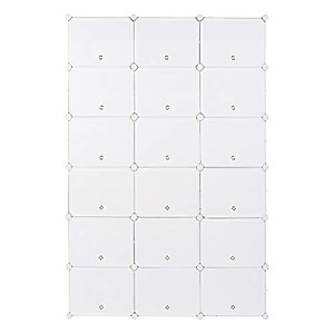 DESIGNSCAPE3D 12-Tier Portable 72 Pair Shoe Rack Organizer 36 Grids Tower Shelf Storage Cabinet Stand Expandable for Heels, Boots, Slippers, White