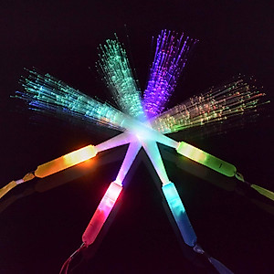 M.best 12pcs Glow Sticks Party Supplies, 3 Modes Colorful Flashing LED Light Up Glow Wands Sticks for Party Favors