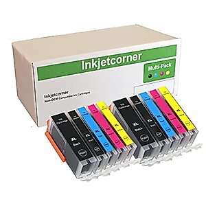 Inkjetcorner Compatible Ink Cartridges Replacement for use with iX6820 MX920 MG5620 MG6620 MG6600 iP7220 (2 Big Black 2 Small Black 2 Cyan 2 Magenta 2 Yellow, 10-Pack)