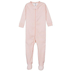 Gerber Baby Girls' 4-Pack Footed Pajamas, Love Llamas Pink, 6 Months