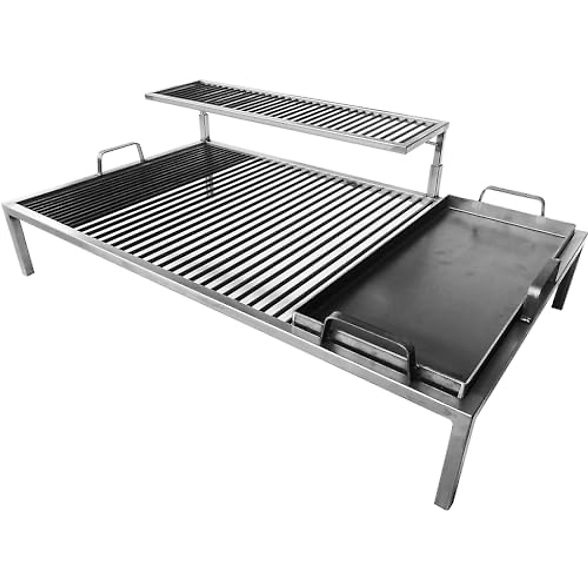 Luxury Argentine Grill with removable iron modules + Brazier + fire tools - Iron Argentina Grill - BBQ Parrilla Asado. Sor Pampa Grill (32 x 20 inches)