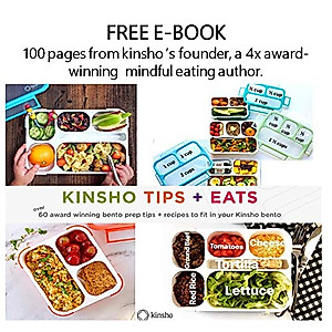 Bento Box for Adults Kids Lunches, Meal Prep Lunch-Boxes for Women Girls Boys | Leakproof Snack Containers for Toddlers Portion Control Container BPA Free | Green + Orange, 5 Compartments, 2 pack