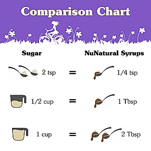 NuNaturals Stevia Syrup, Sugar-Free Sweetener, Plant-Based Sugar Substitute, Zero Calorie, Chocolate, 16 oz