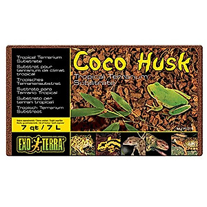 Exo-Terra Coco Husk Terrarium Substrate for Reptiles and Amphibians, 7 Quart