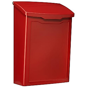 Architectural Mailboxes 2681R Marina Wall Mount Mailbox, Small, Red