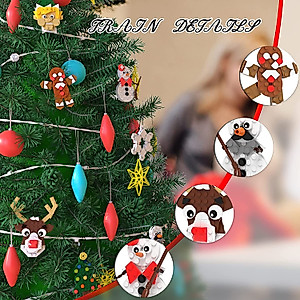 Tenhorses Christmas Tree Ornament 11-in-1 Building Sets, Wreath, Santa, Snowman, Nutcracker, Polar Bear, Gingerbread, Reindeer, Snowflake, Hanging Christmas Decor Toys Gift for Girls Boys or Kids.