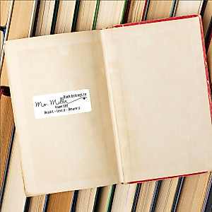 PrettySweetParty White Return Address Labels - Personalized Stickers for Envelopes and Mail, 250 Adhesive Peel and Stick Labels (Heart Graphic)