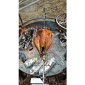 Onlyfire 37-45'' x 1/2'' Universal Hexagon 304 Stainless Steel Grill Rotisserie Spit Rod