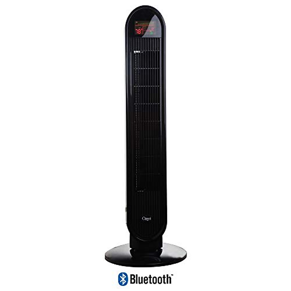 Ozeri 360 Oscillation Tower Fan with Bluetooth and Micro-Blade Noise Reduction Technology, Black