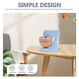 SOLUSTRE Kids Clock Hand Mixer Timer Egg Beater Mixing Kitchen Cooking Timer Clock Loud Alarm Counters Manual Timer for Baking Children Handheld Mixer