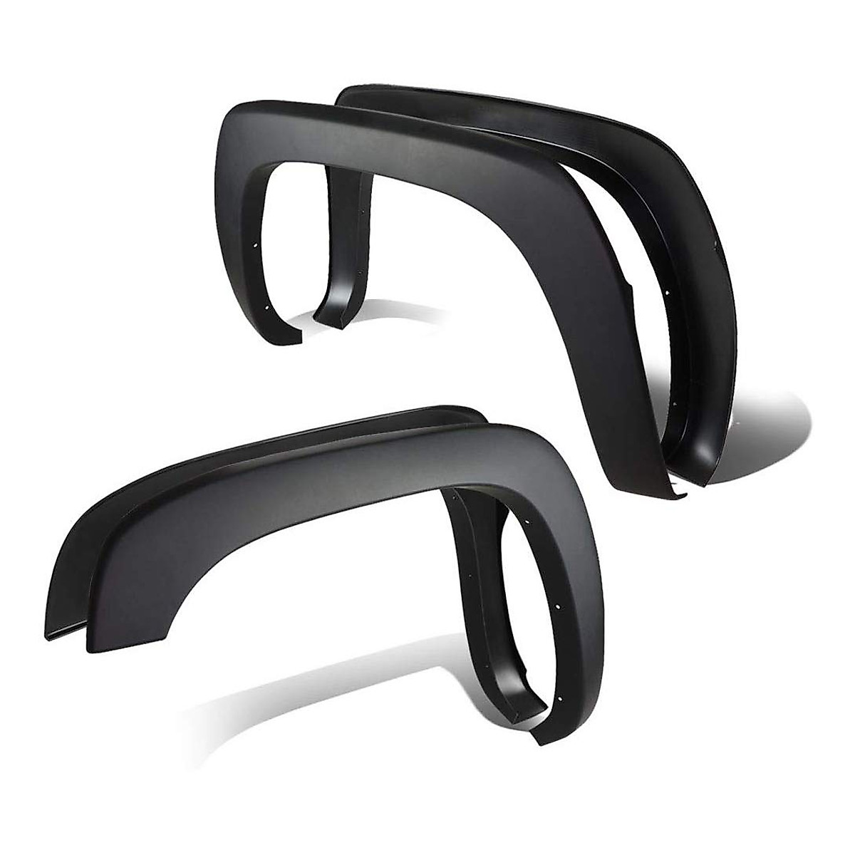 DNA Motoring IF-10010-MBK 4 Pcs OE Style Wheel Fender Flares Compatible with 99-06 Silverado / 07 Silverado Classic 68.4", 78", 69.2", 96" Fleetside Models