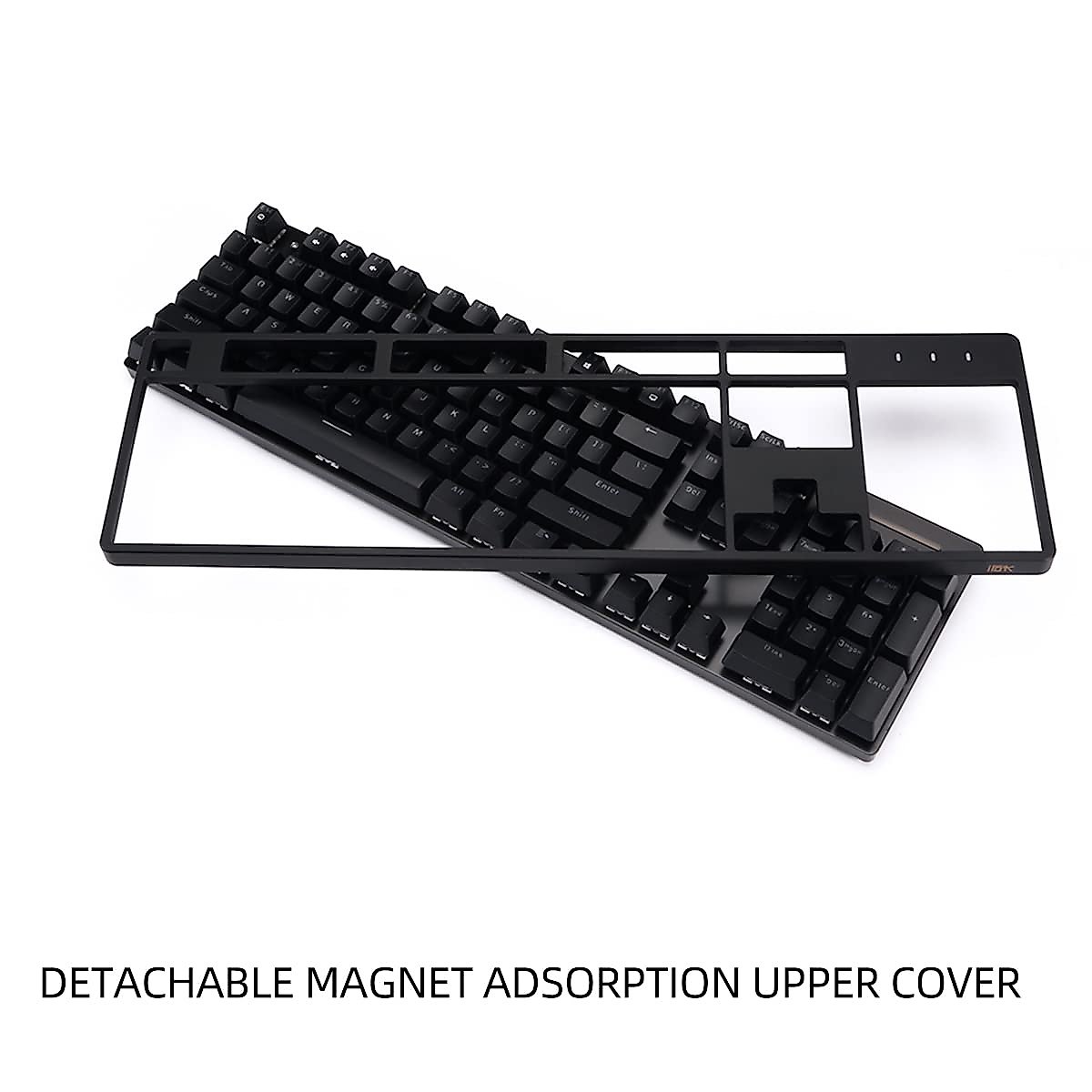 IROK FE87/104 RGB Mechanical Keyboard, Hot Swappable Gaming Keyboard, Customizable Backlit, Magnet Upper Cover Type-C Wired Keyboard for Mac Windows-Black/Brown Switch