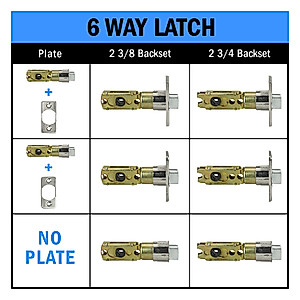 Nuk3y Haven Modern Handleset Front Door Entry Handle and Deadbolt with Reversible Inside Lever Trim (Square Hulk Lever Trim, Satin Nickel)