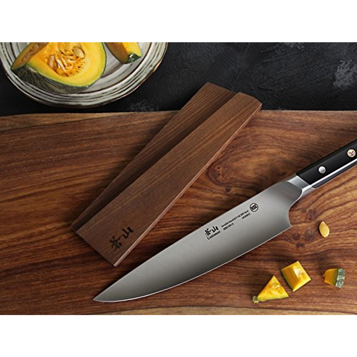 Cangshan 1021462 Solid Ash Wood Magnetic ANCHOR Knife Sheath Only for 8-Inch Chef's Knife