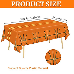 178 Pcs Basketball Theme Birthday Party Decorations Basketball Party Supplies Set Include Plates, Napkin, Cup, Fork, Knives, Spoon, Tablecloth, Banner for Kids and Adults, Serves 24 Guests