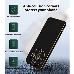 Jancyu Compatible with Xiaomi 12S Ultra Case Silicone, Shockproof Accessories Xiaomi 12S Ultra Phone Case Slim Protective Case White Cover (Black)