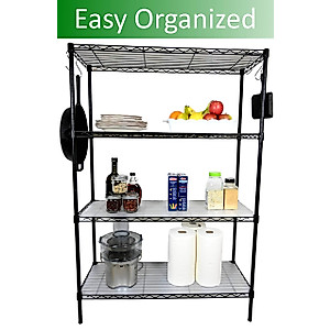 ACHub Wire Shelf Liners 18 x 48, Set of 5 & Bonus S-Shaped Hooks, Waterproof, Heavy Duty, Translucent Plastic Liners for Wired Rack Shelving Grey