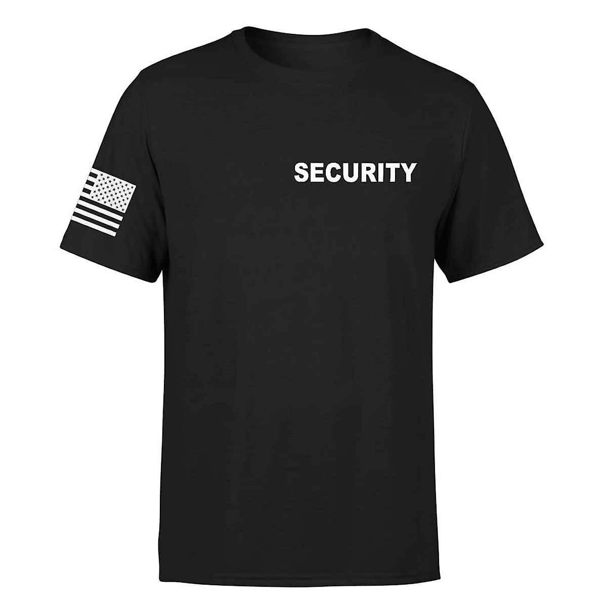 Security Guard Event Staff 2 - Two-Sided Event Staff Shirt Two-Sided American USA Flag On Arm Men Tees