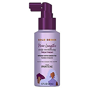 Pantene Gold Series New Lengths Scalp Revitalizing Treatment, 4.2 Fl Oz �� Scalp Treatment Infused with Green Tea, Moisturizes, Strengthens and Protects from the Root for Visibly Longer Hair