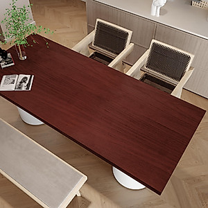 BAYYA Cherry Wood Grain Paper Waterproof Peel and Stick Wallpaper Red Brown Decorative Furniture Sticker for Kitchen Cabinet Door Table Floor Shelf Drawer Liner Self-Adhesive Film